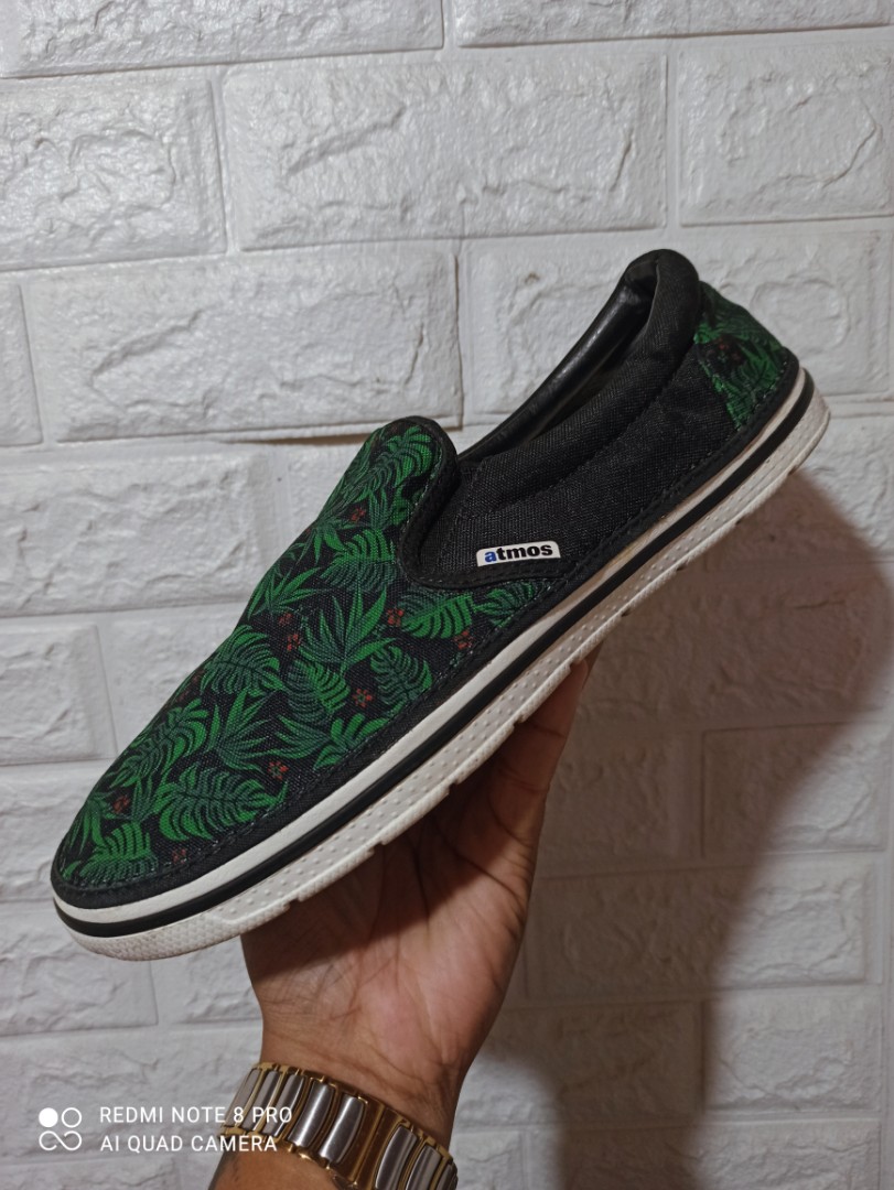 Atmos x crocs green floral rare collab, Men's Fashion, Footwear ...