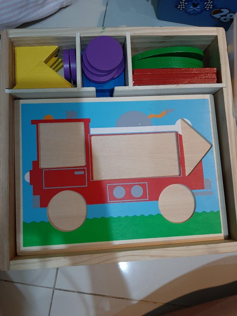 Beginner pattern blocks melissa & doug, Toys & Collectibles, Permainan ...