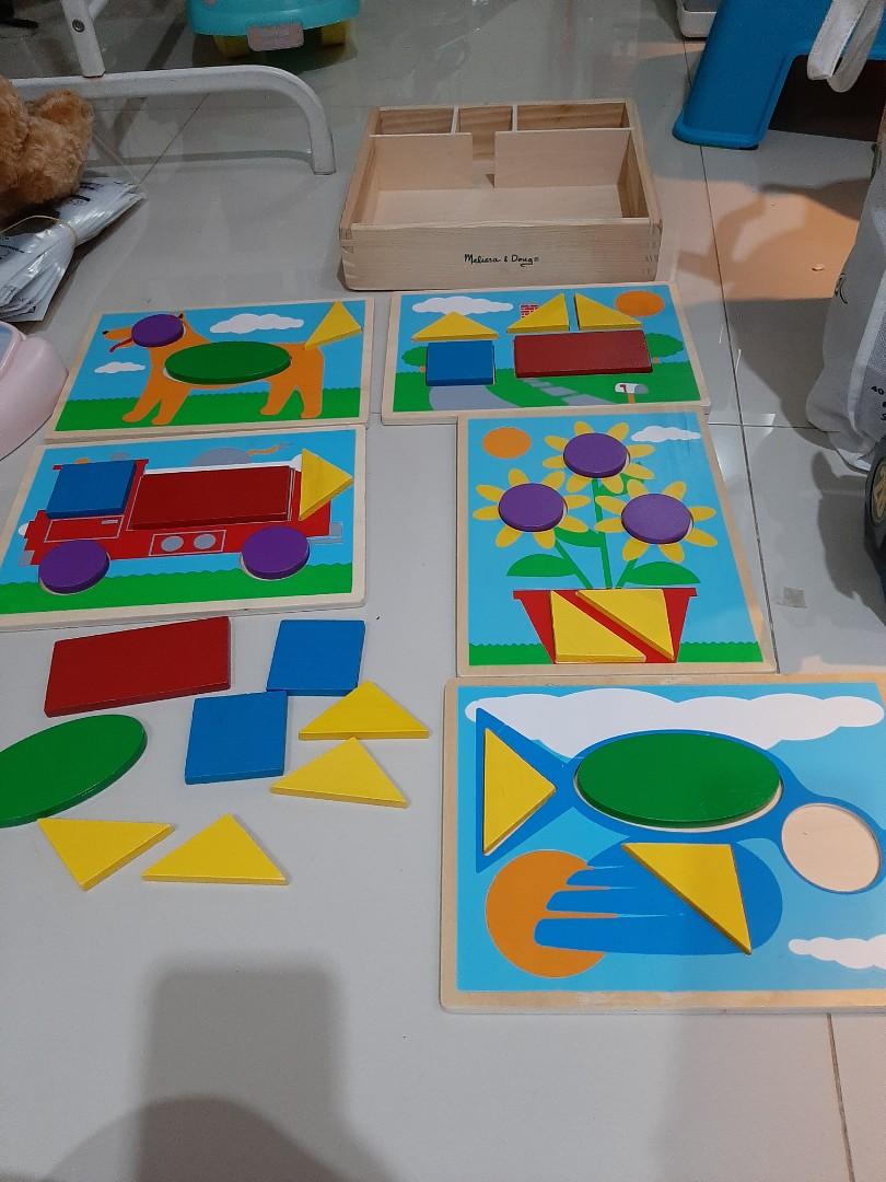 Beginner pattern blocks melissa & doug, Toys & Collectibles, Permainan ...