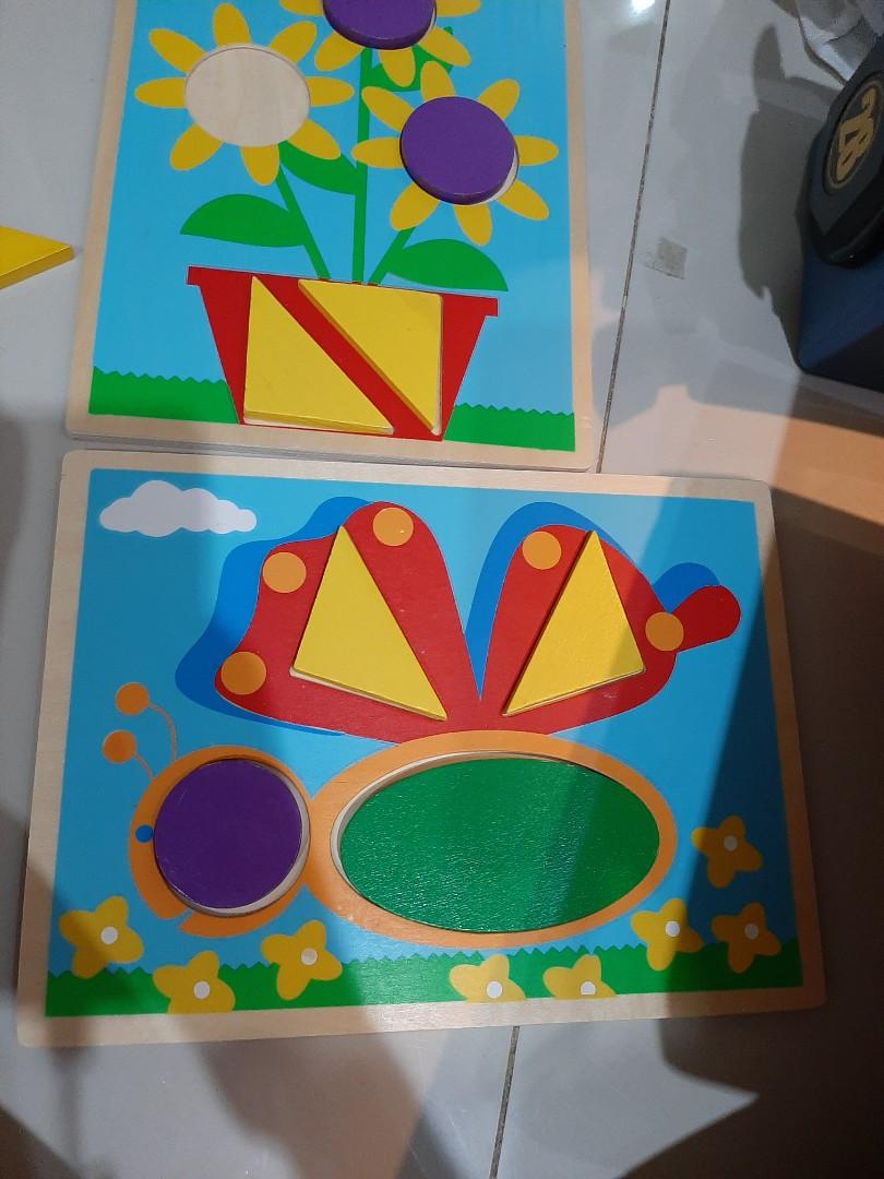 Beginner pattern blocks melissa & doug, Toys & Collectibles, Permainan ...