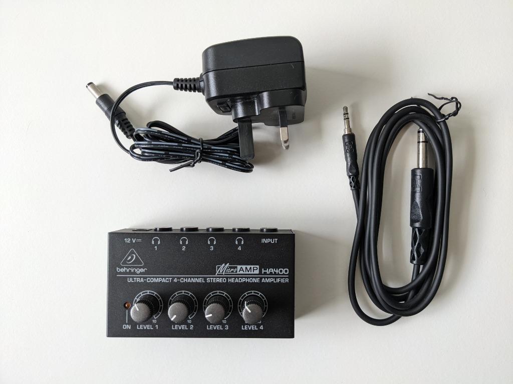 Behringer MICROAMP HA400 Ultra-Compact 4-Channel Stereo Headphone ...