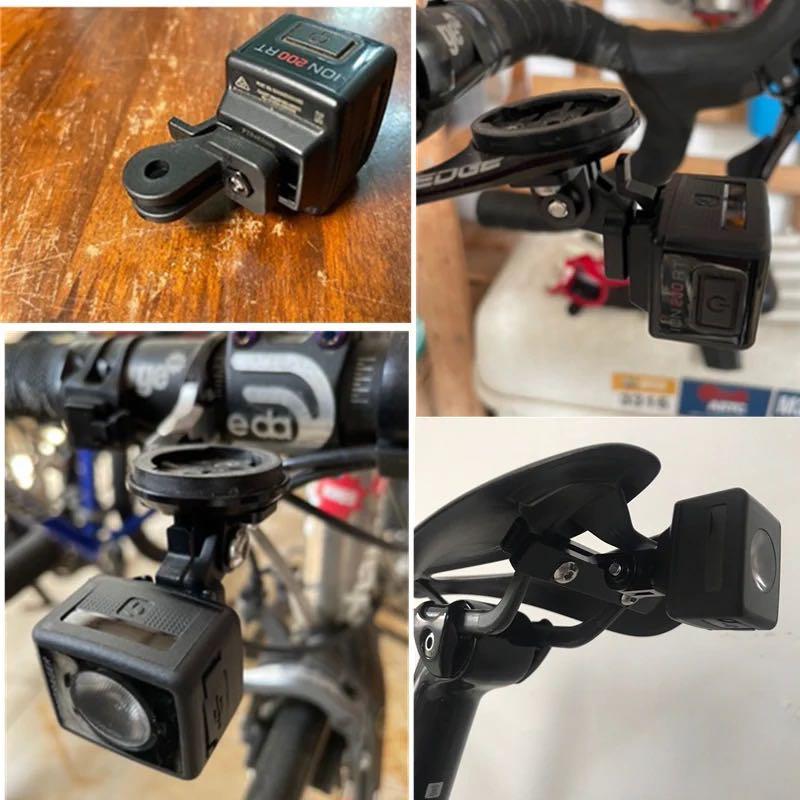 Bicycle Front Light GoPro Adapter For Cateye, Rockbros, Bontrager ...