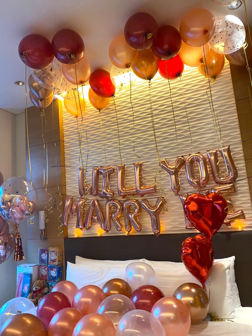 Birthday balloon event set up , proposal balloon event set up ...