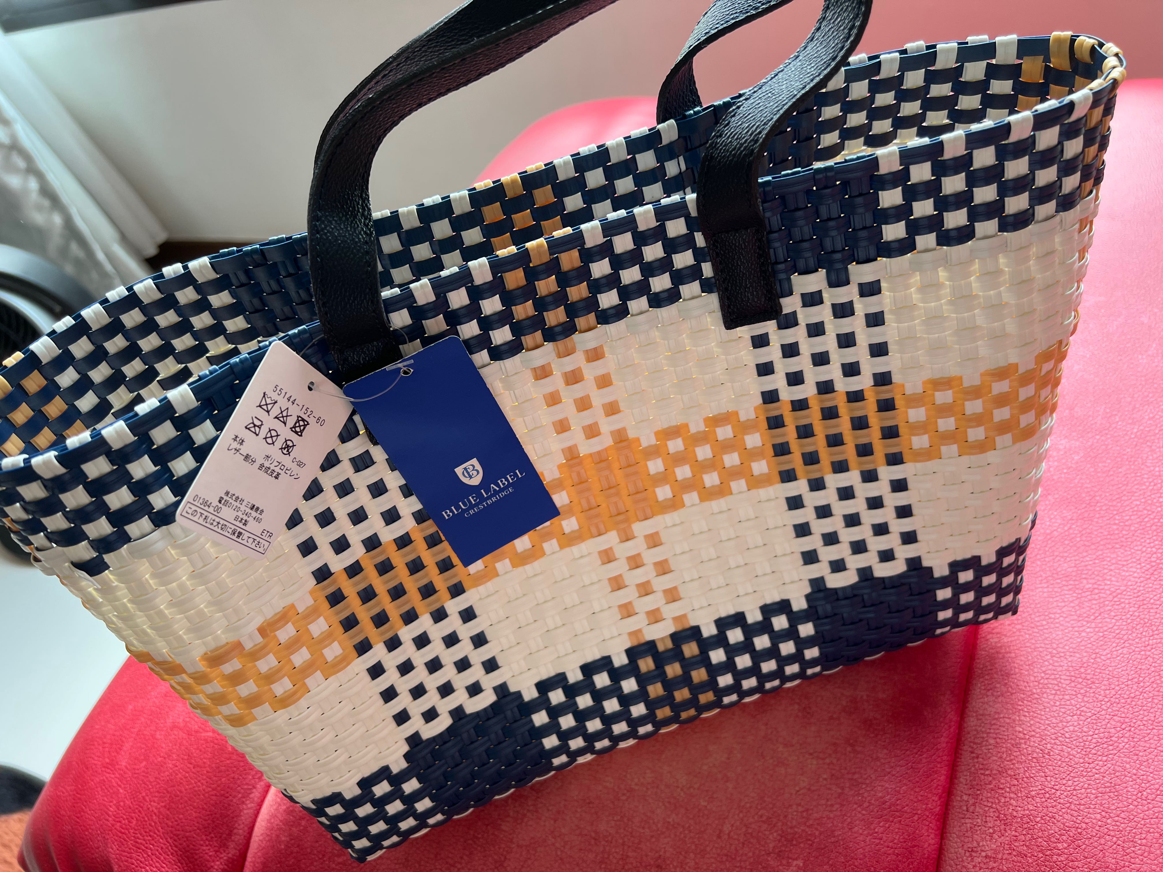 BN Blue Label basket straw tote bag, Women's Fashion, Bags & Wallets ...