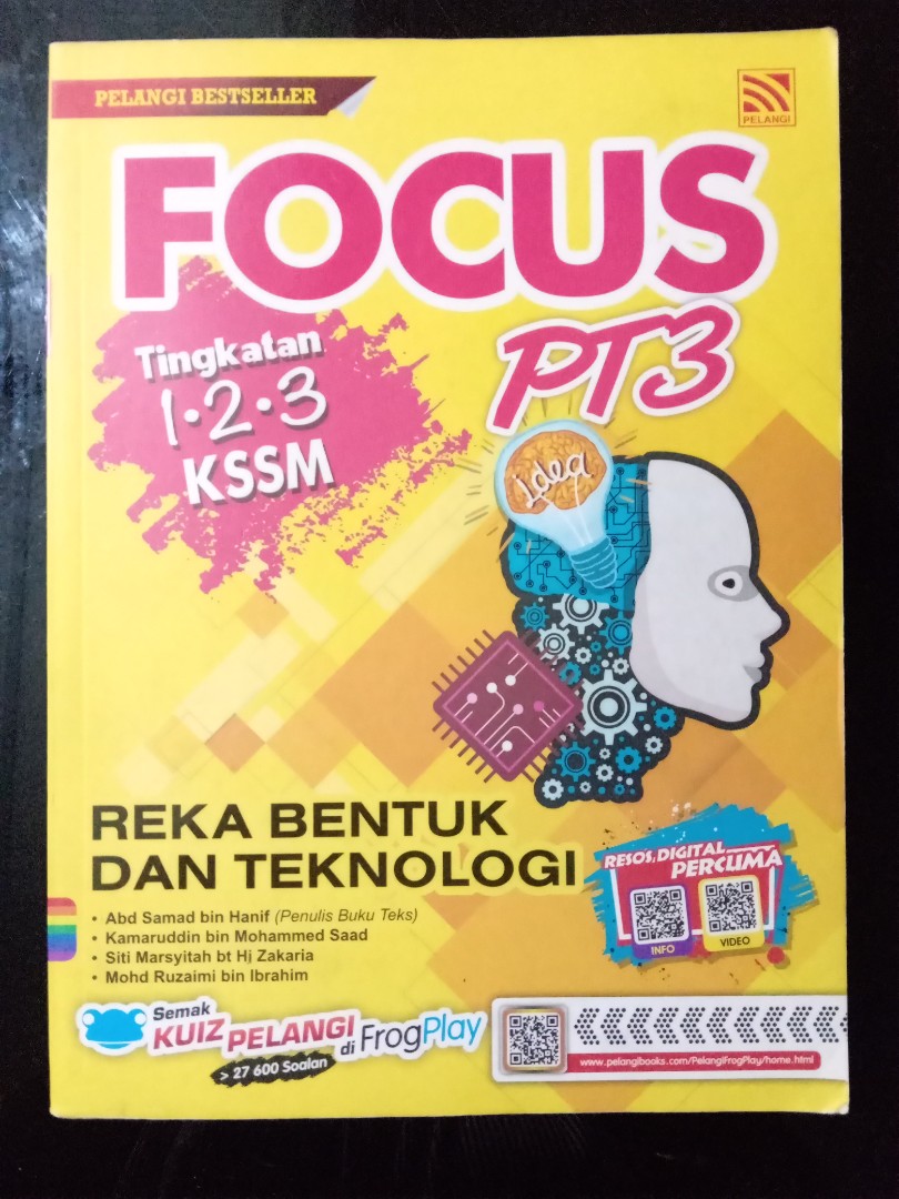 Buku Rujukan Reka Bentuk Dan Teknologi FOCUS PT3 terbitan Pelangi ( Tingkatan 1,2,3 KSSM ...