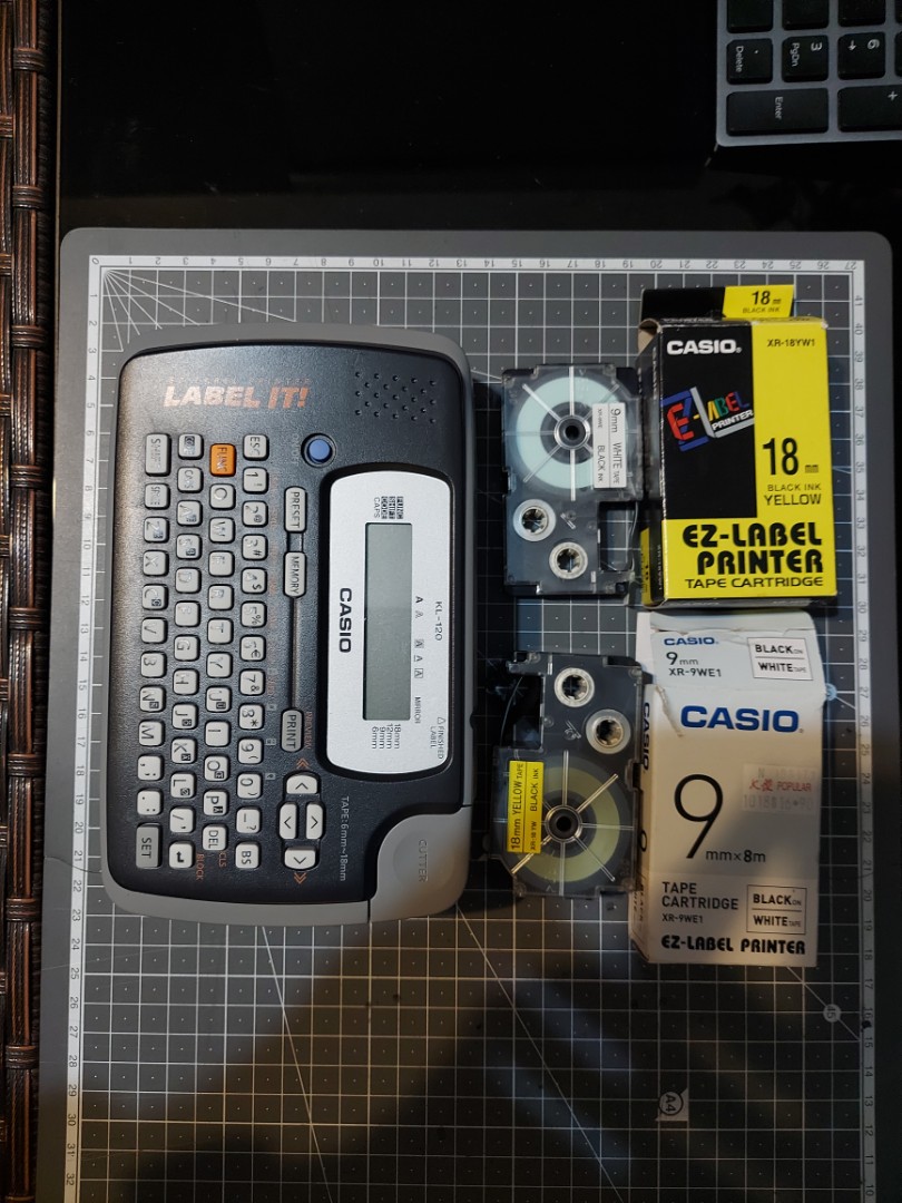 Casio KL-120 EZ-Label Printer with spare tapes, Computers & Tech, Printers, Scanners & Copiers ...