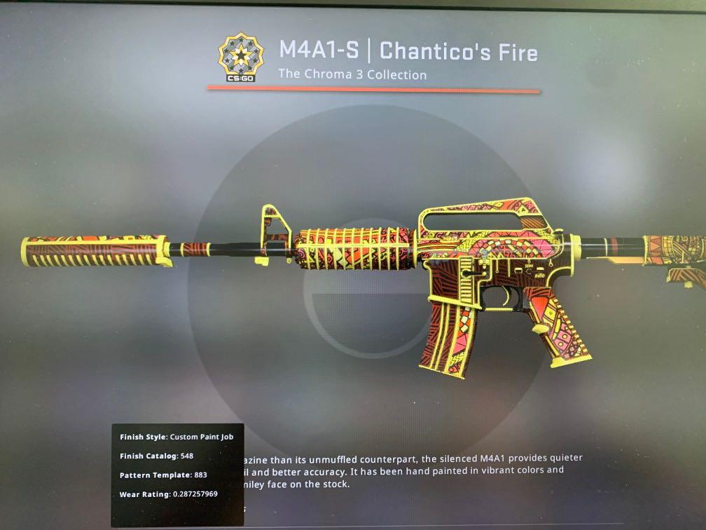 CSGO M4A1-S CHANTICO FIRE FT COVERT, Video Gaming, Video Games, Others ...