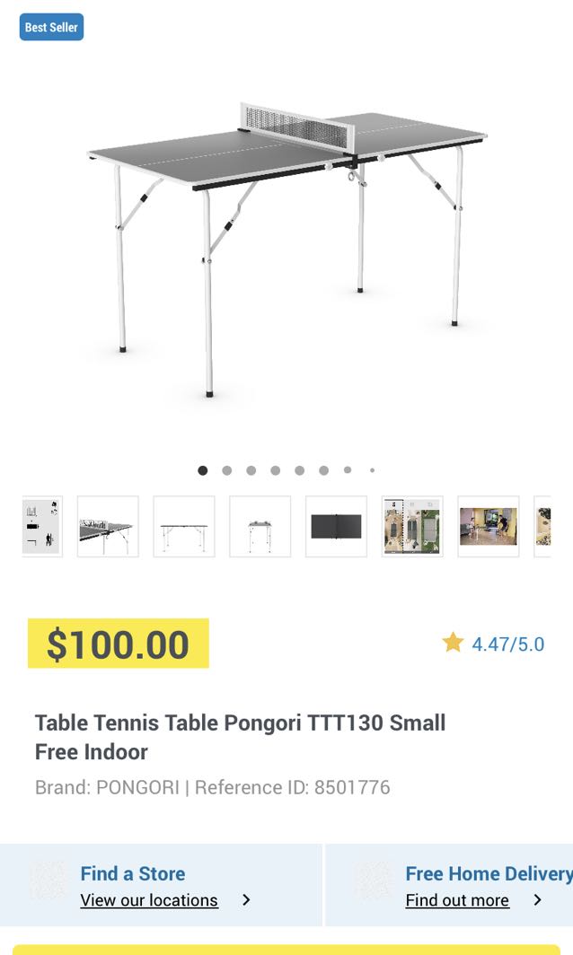 Decathlon table tennis table, Sports Equipment, Sports & Games ...