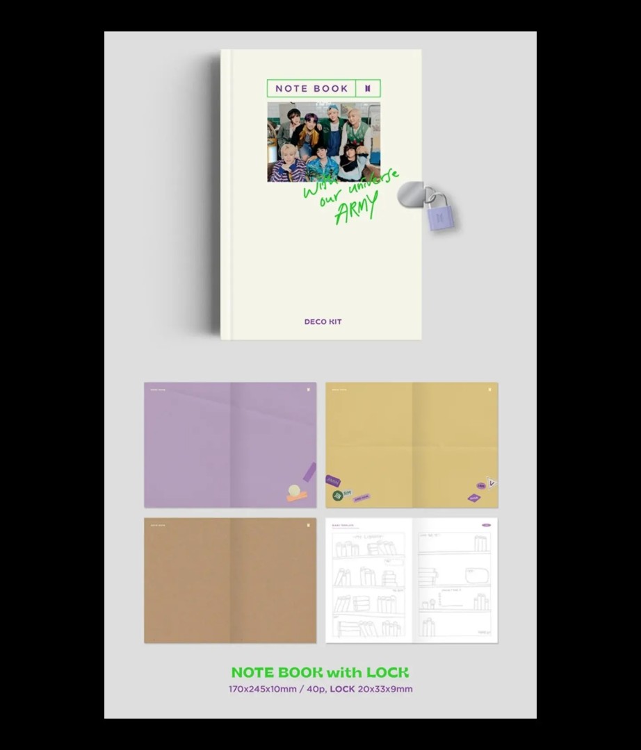 DECO Kit - Notebook w/ Lock, Hobbies & Toys, Memorabilia & Collectibles ...