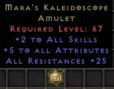Diablo 2 Resurrected Mara's Kaleidoscope 25 All Resist (Amulet), Video ...