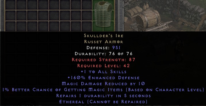 Diablo 2 Resurrected Skullder's Ire (Armor), Video Gaming, Gaming ...