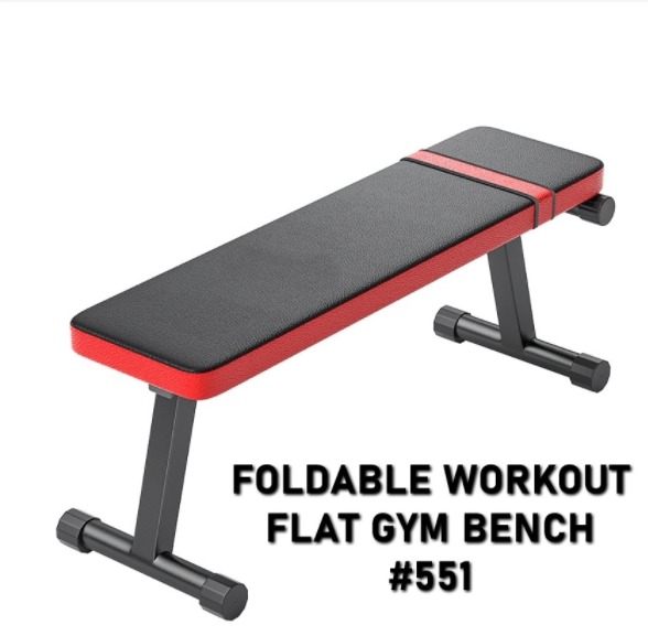 Foldable Workout Bench/ Multi Purpose Home Gym Bench/ Flat Workout ...