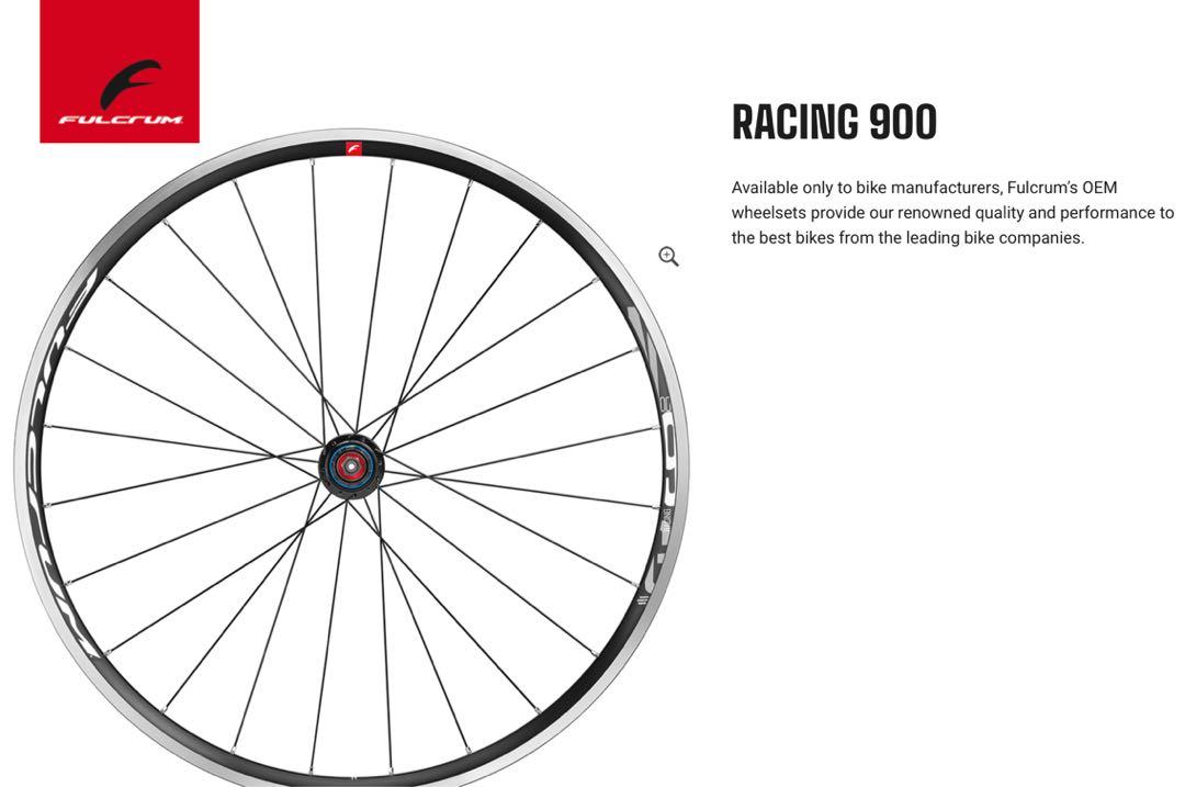 Fulcrum Racing 900 Wheelset, Sports Equipment, Bicycles & Parts, Parts ...