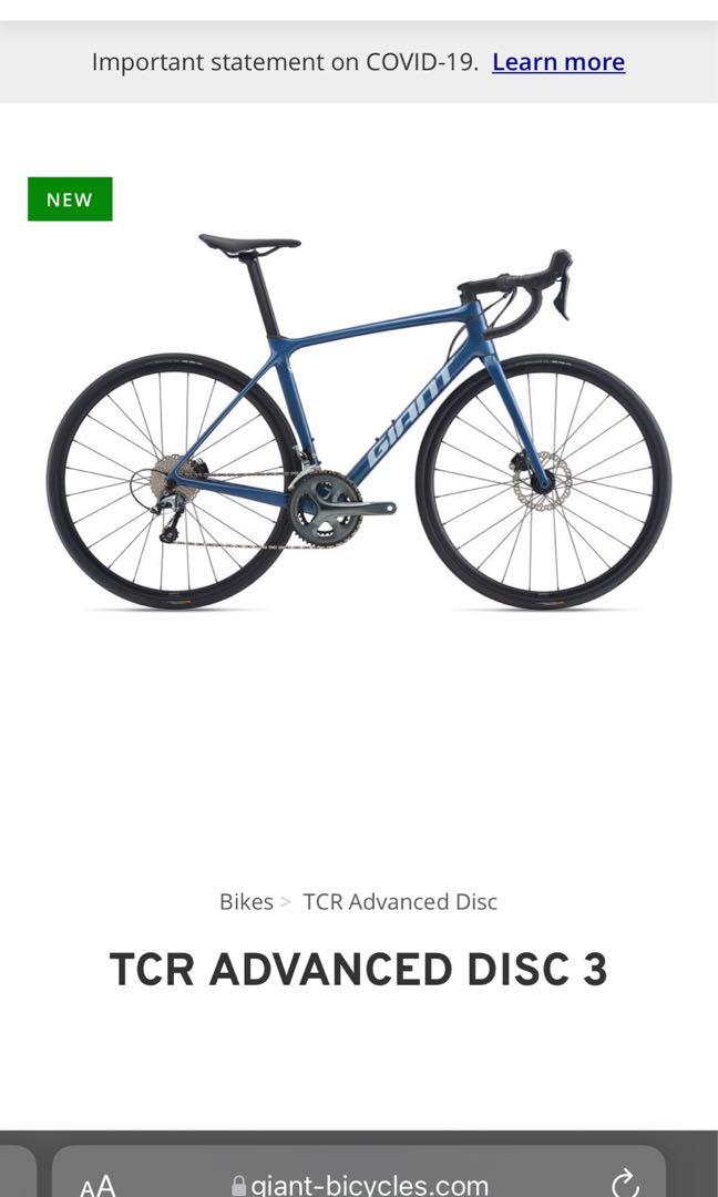 Giant TCR Advanced 3 Disc (L), Sports Equipment, Bicycles & Parts ...