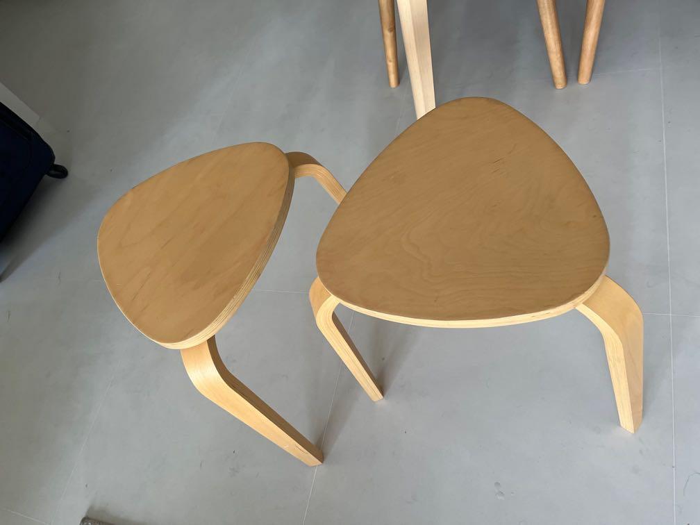 IKEA Kyrre Wooden Stool, Furniture & Home Living, Furniture, Chairs on ...