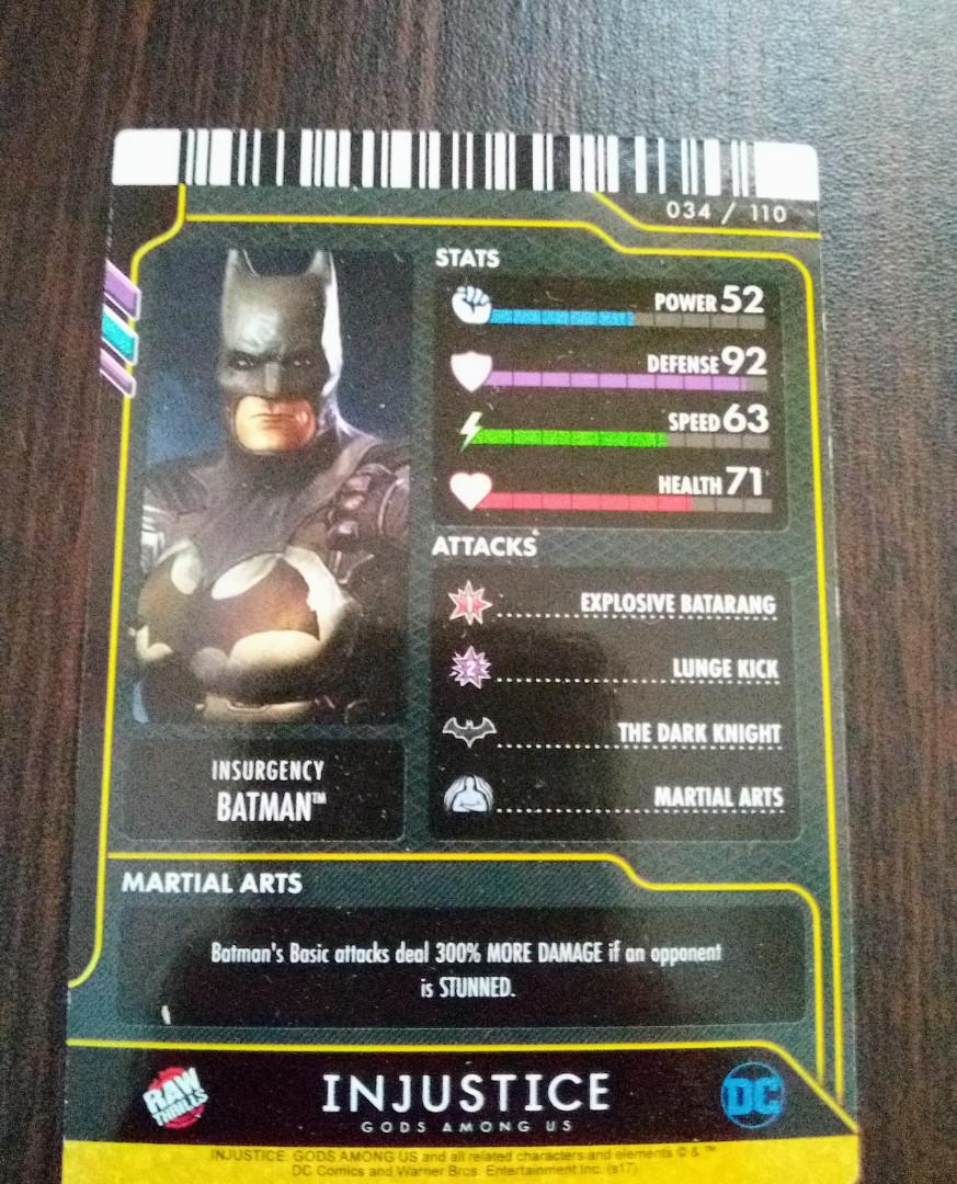 Injustice Cards, Hobbies & Toys, Toys & Games on Carousell
