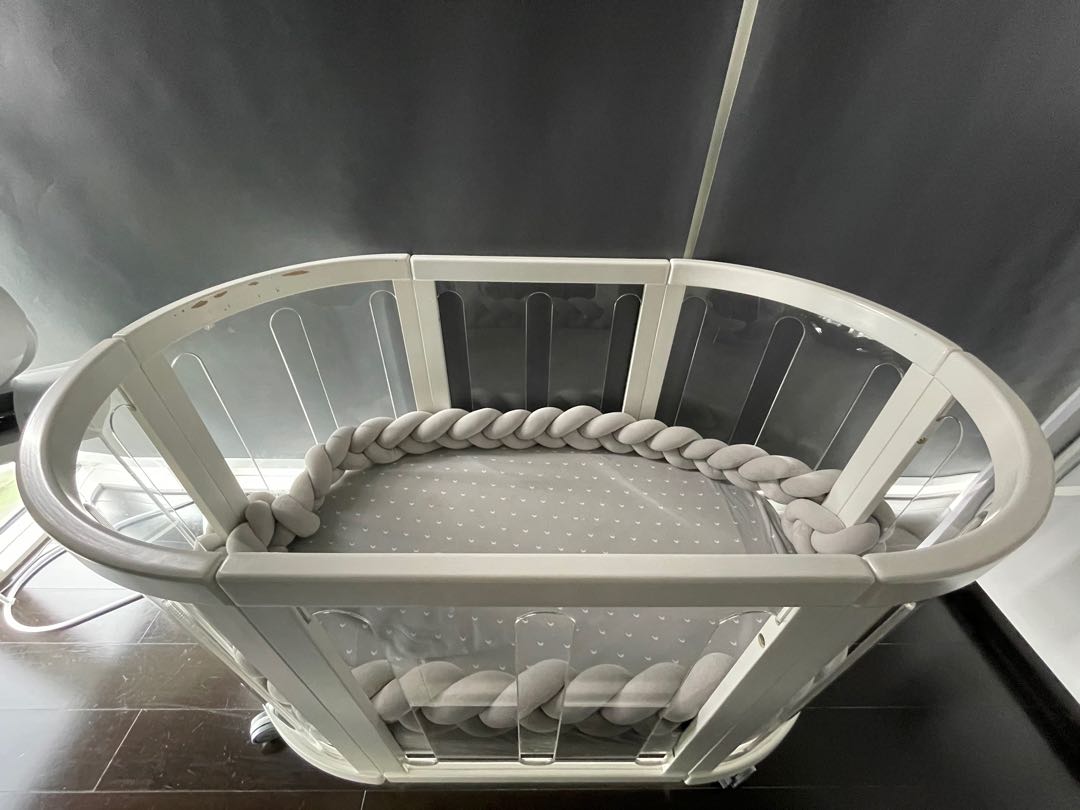 Kaylula sova 5 in 1 clear cot in white, Babies & Kids, Baby Nursery ...
