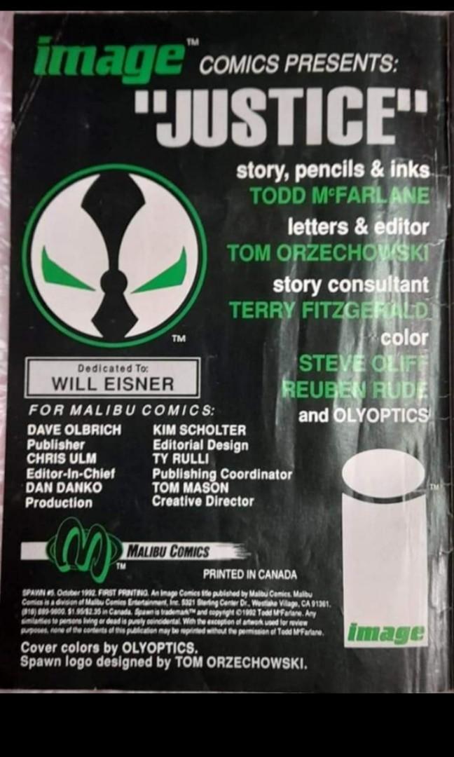 Komik comic title Spawn issue 5, Hobbies & Toys, Books & Magazines ...