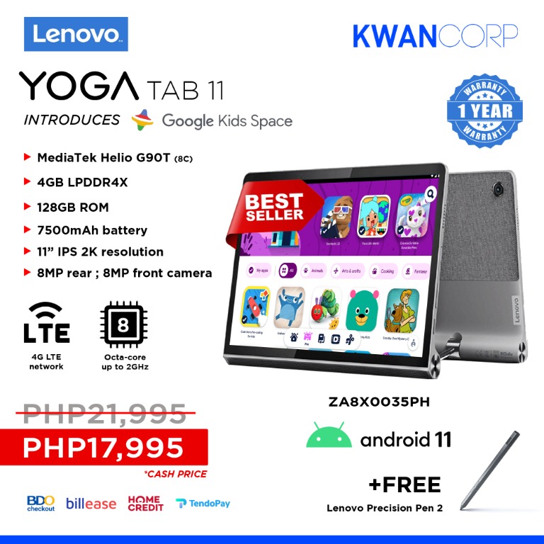 Lenovo Yoga Tab 11 ZA8X0035PH MediaTek Helio G90T 4GB RAM Mali-G76 ...