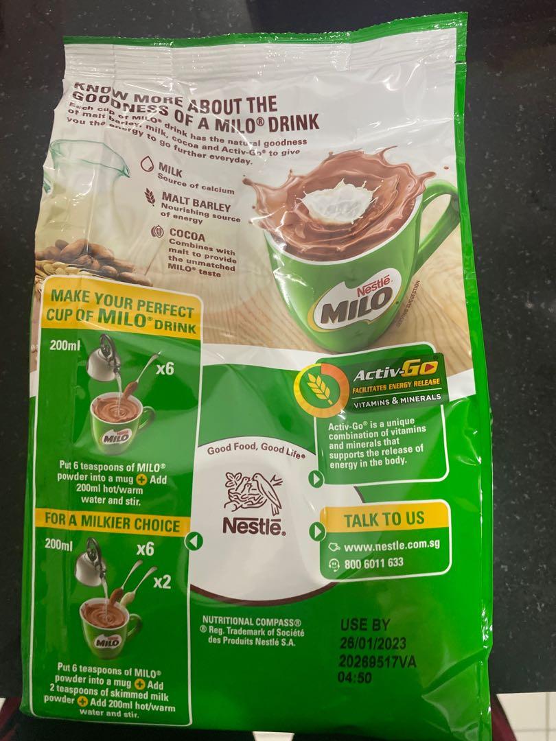 MILO Refill 900g Expiry 2023, Food & Drinks, Beverages on Carousell