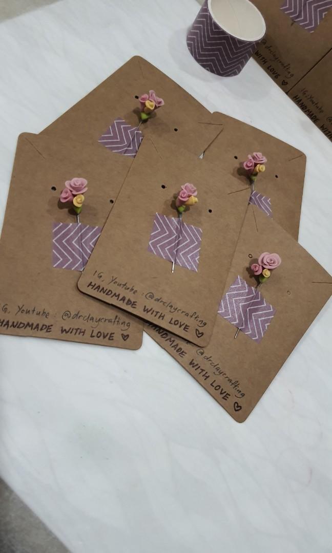 Mini roses pin tudung, Hobbies & Toys, Stationery & Craft, Handmade ...