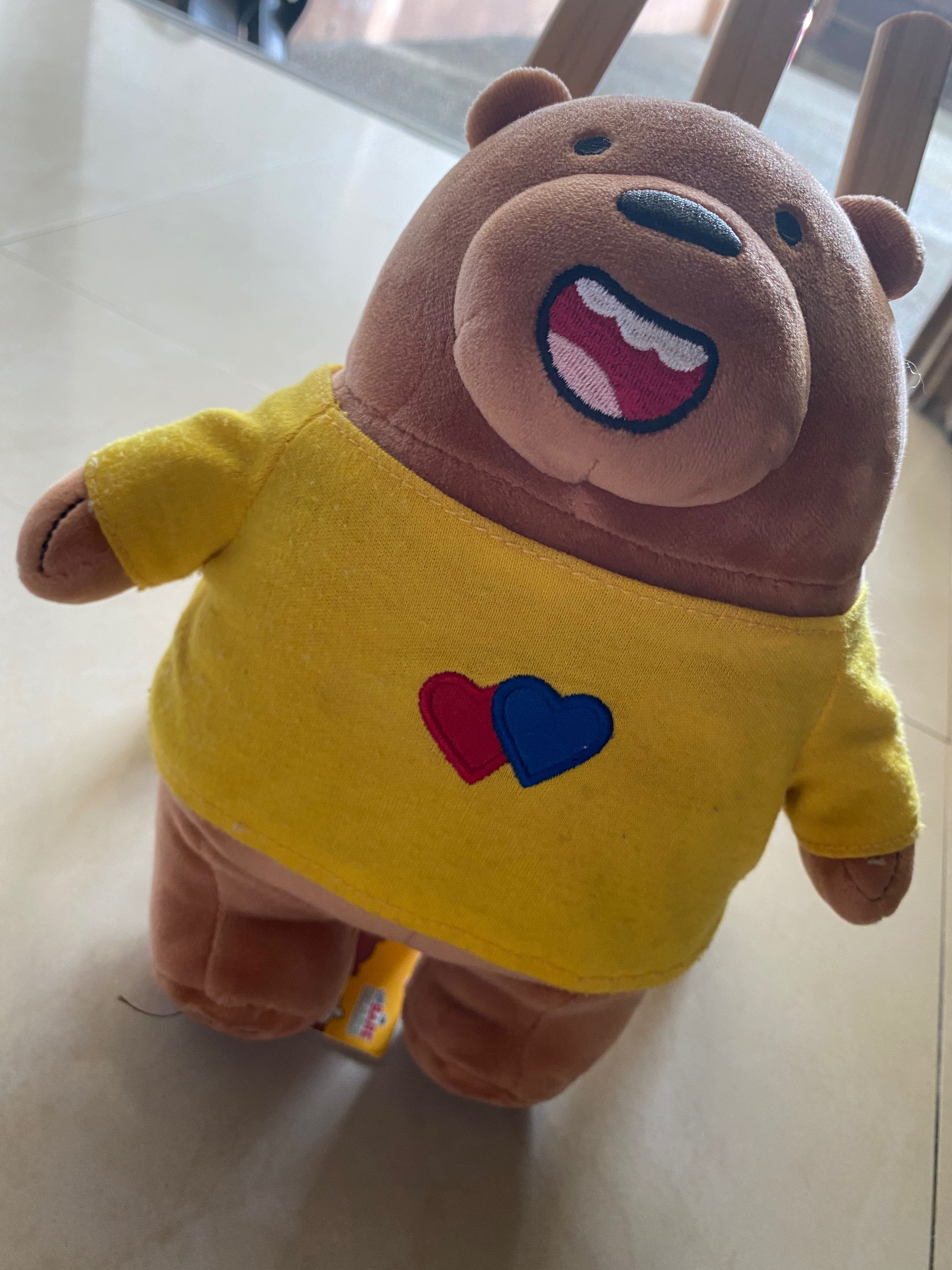 Miniso We Bare Bears Grizz with Shirt, Hobbies & Toys, Toys & Games on ...