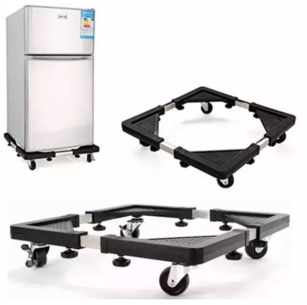 Mobile Stainless Steel Refrigerator Base Reinforced Retractable Washing ...