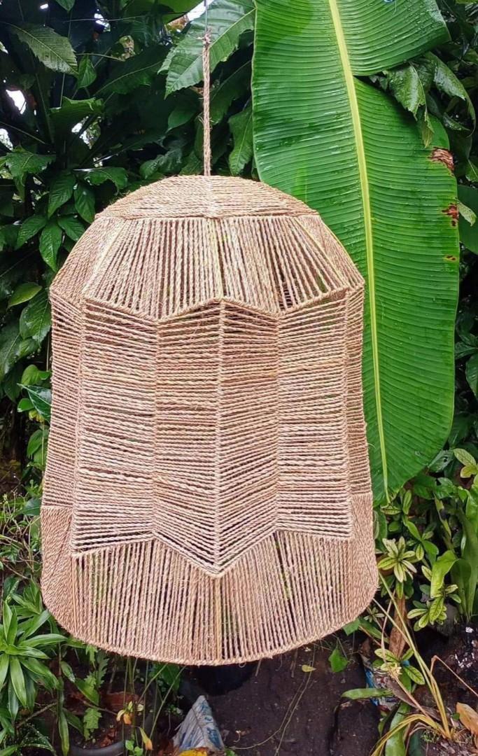 Native Abaca Droplight Abaca Ceiling Lamp Hanging Lamp Native Lampshade ...