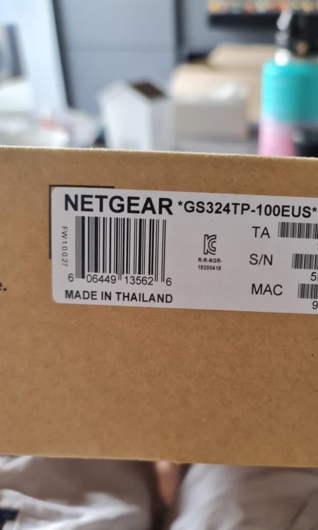 NETGEAR Switch S350 GS324TP 24 Port with 2 SFP Ports, Computers & Tech ...