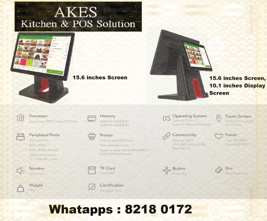 New POS System 15.6 Single Screen, Computers & Tech, Office & Business ...