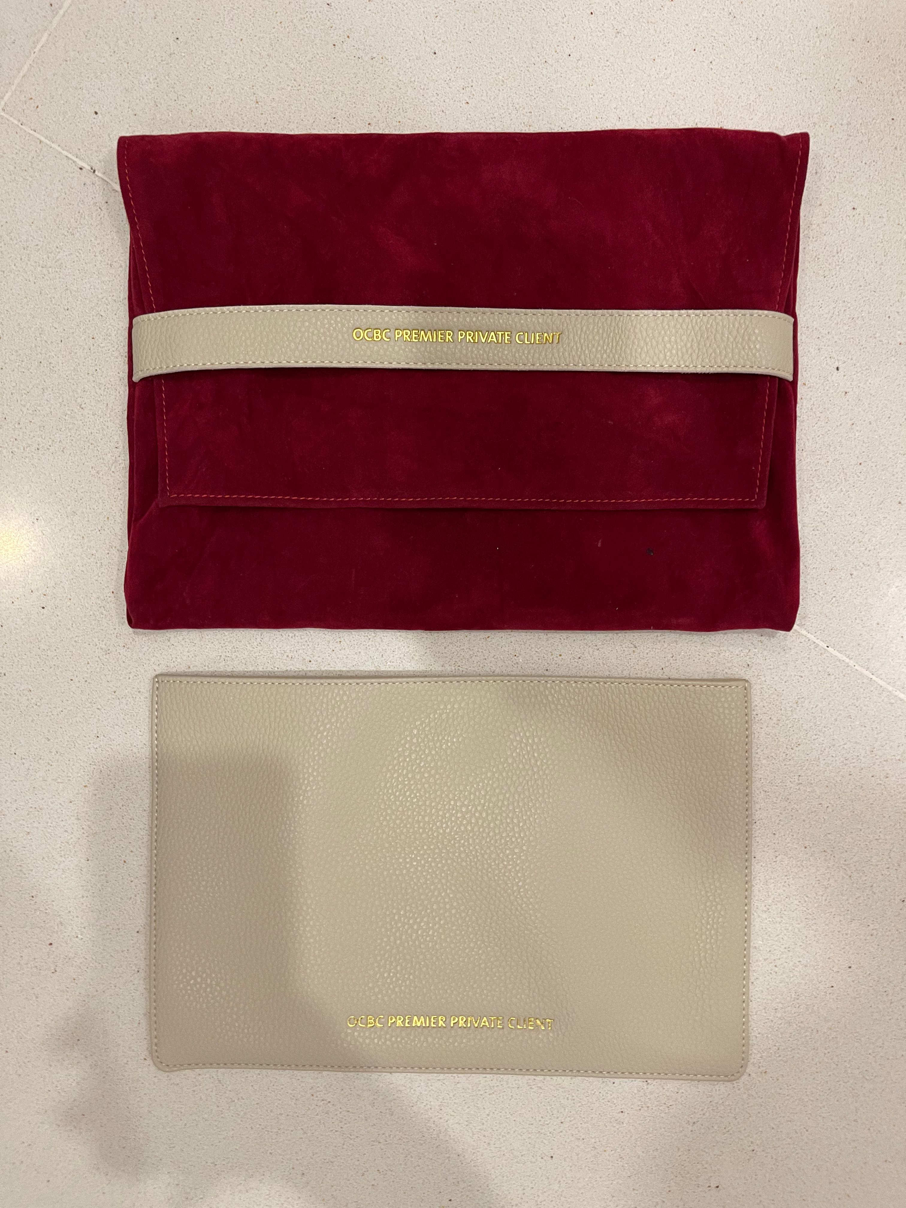 OCBC Premier Private Client Bynd Artisan Beige Leather Clutch Pouch ...