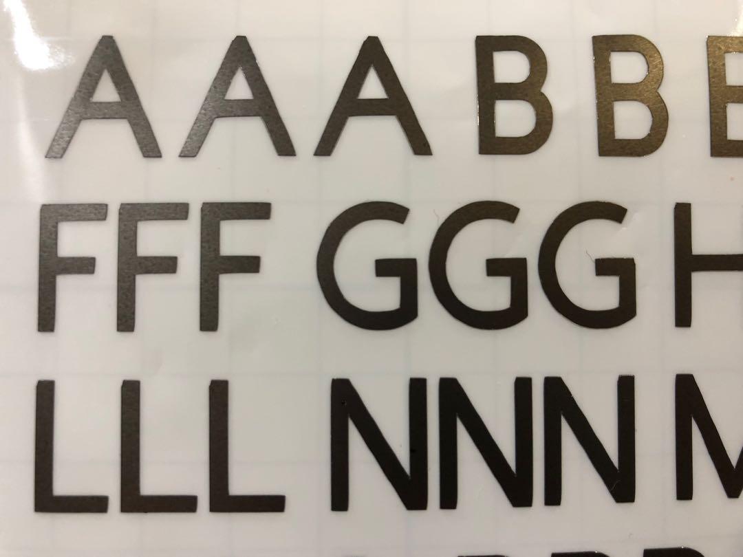 Permanent vinyl alphabet stickers, Hobbies & Toys, Stationery & Craft ...