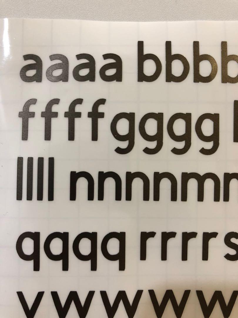 Permanent vinyl alphabet stickers, Hobbies & Toys, Stationery & Craft ...