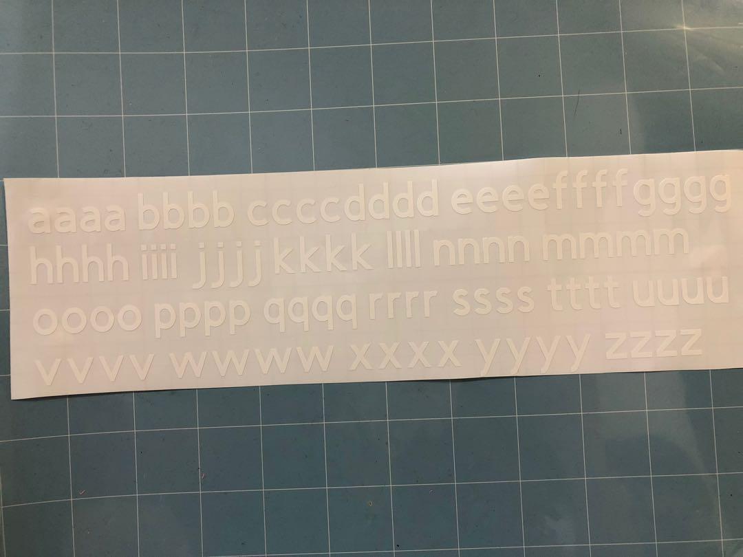 Permanent vinyl alphabet stickers, Hobbies & Toys, Stationery & Craft ...