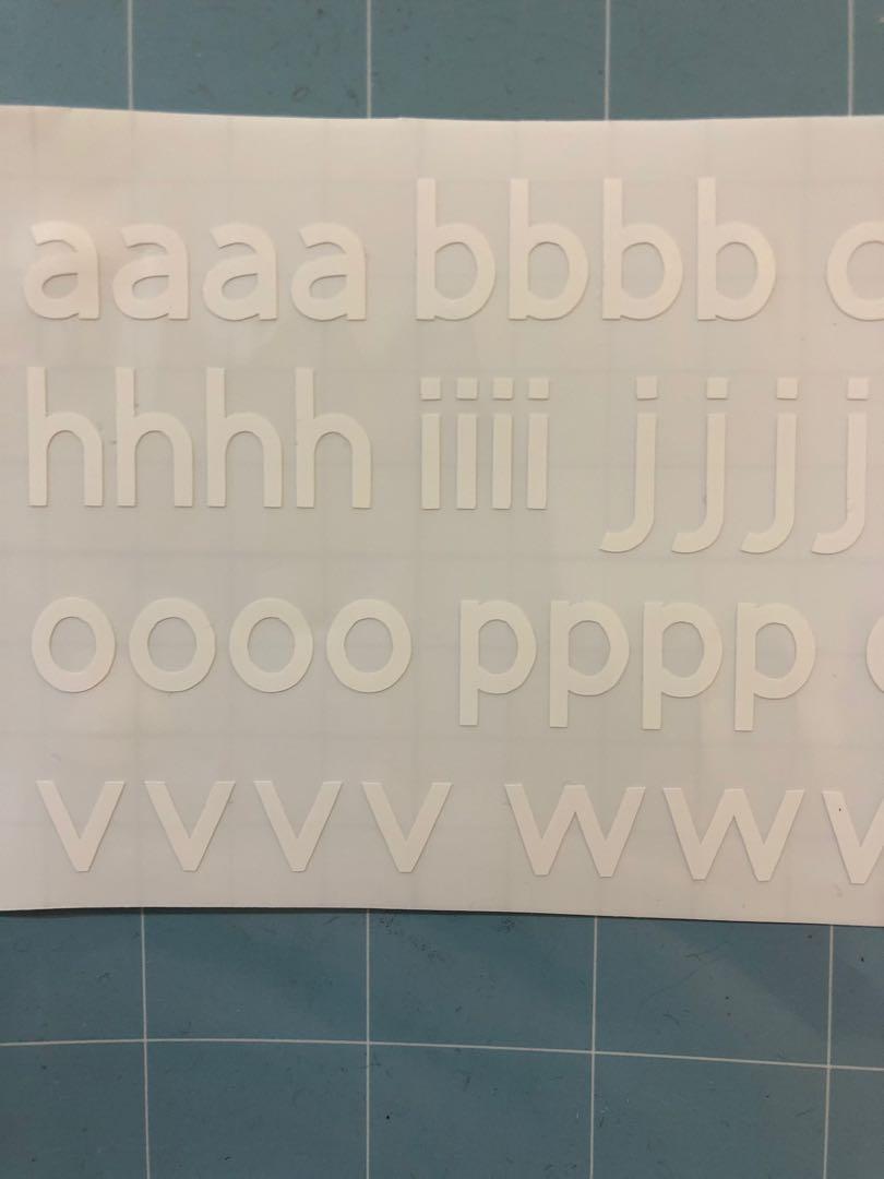 Permanent vinyl alphabet stickers, Hobbies & Toys, Stationery & Craft ...