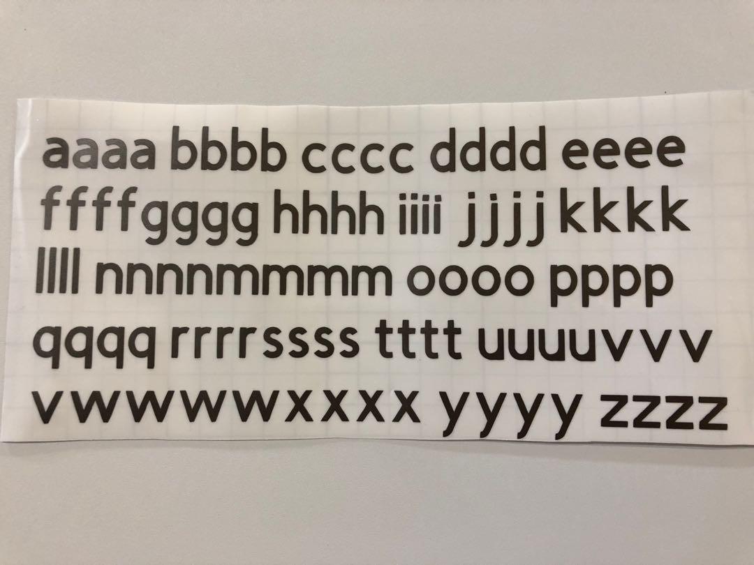 Permanent vinyl alphabet stickers, Hobbies & Toys, Stationery & Craft ...