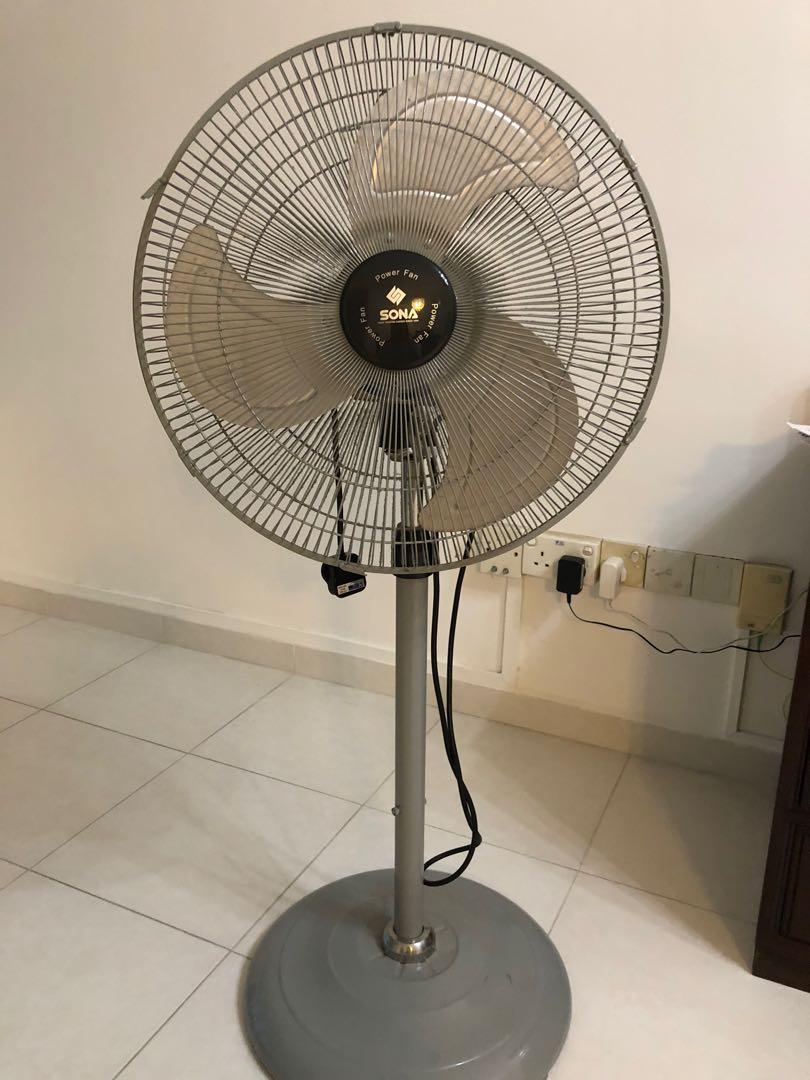 Sona Standing Power Fan -Metal blade, TV & Home Appliances, Air ...