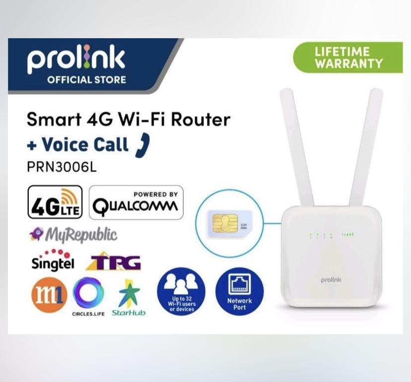 Prolink PRN3006L 4G LTE Wireless router Simcard Router, Computers ...