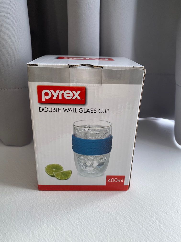 Pyrex double wall glass cup, Furniture & Home Living, Kitchenware ...