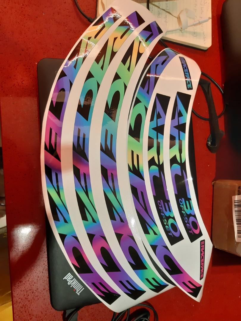 Raceface Race Face ARC 30 Decals Rims Wheels 27.5 Inch Oil Slick ...