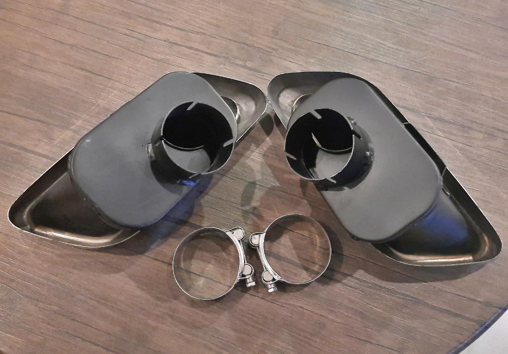 RANGE ROVER SPORT L494 FACELIFT SVR STAINLESS STEEL EXHAUST TIPS TAIL ...