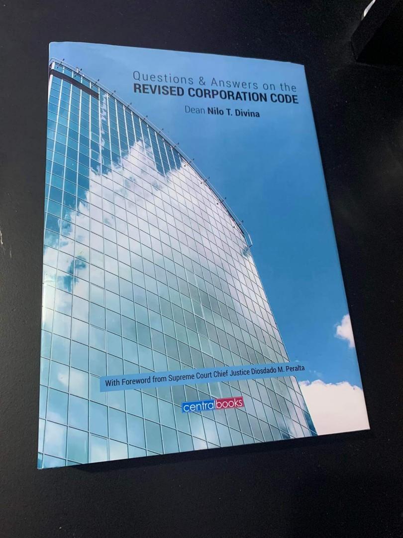 Revised Corporation Code by Dean Nilo Divina, Hobbies & Toys, Books ...