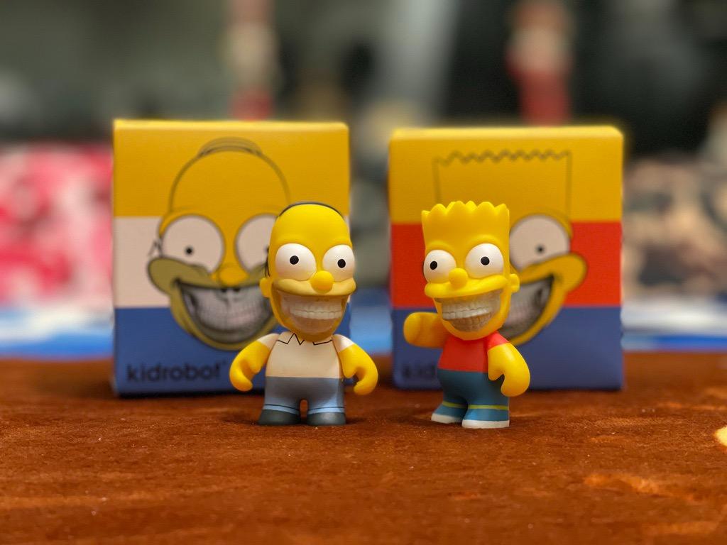 RON ENGLISH x KIDROBOT x The Simpsons Homer & Bart 3 Inch Set of 2 ...