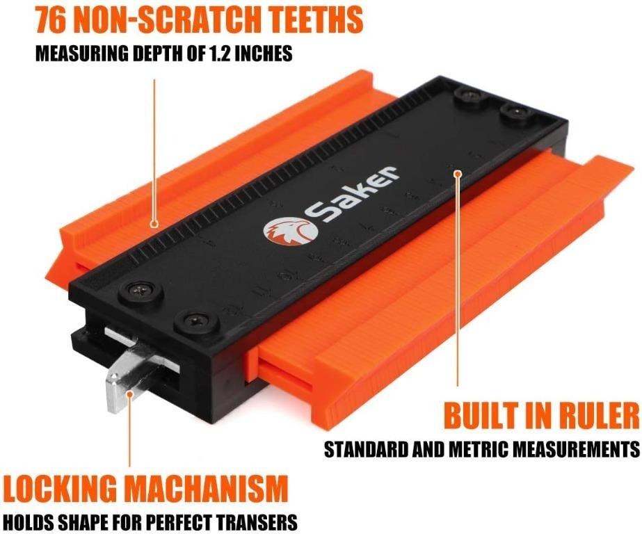 Saker Contour Gauge (5 Inch Lock) Profile Tool- Adjustable Lock ...