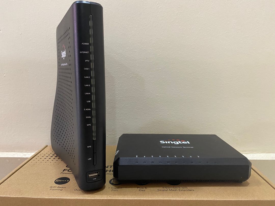 Singtel Router & Optical Network Terminal, Everything Else on Carousell