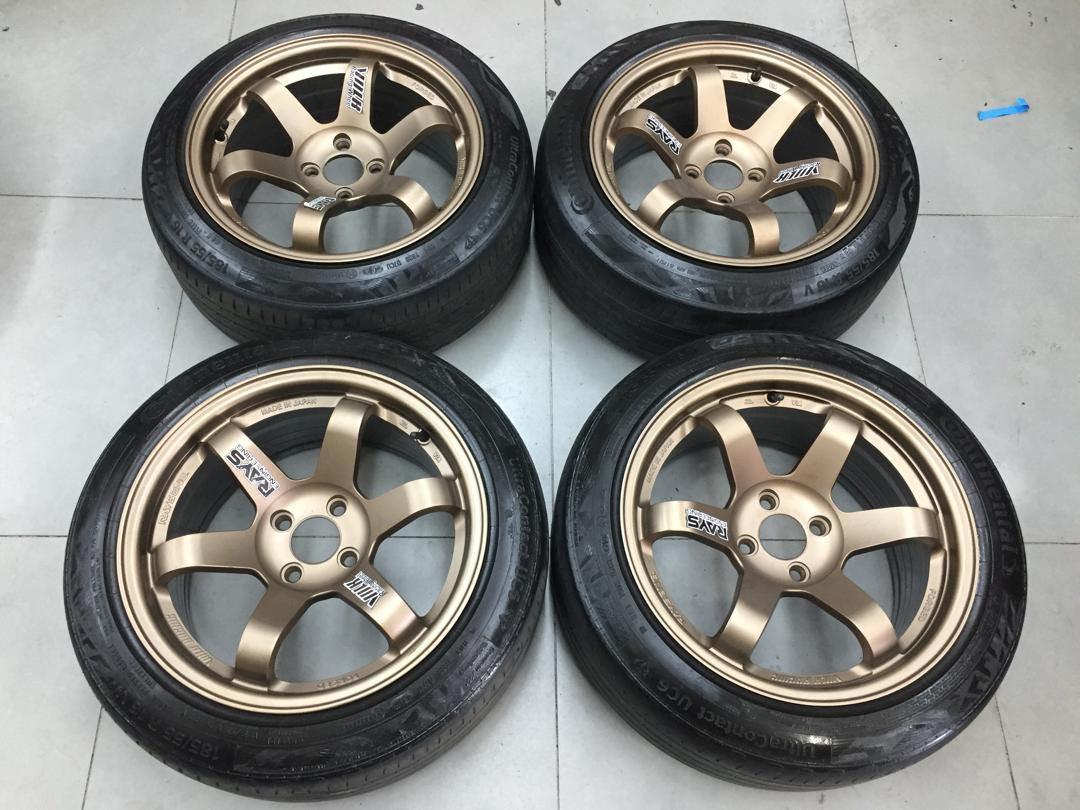 Sport Rim TE37 SL 16x8JJ PCD100, Auto Accessories on Carousell