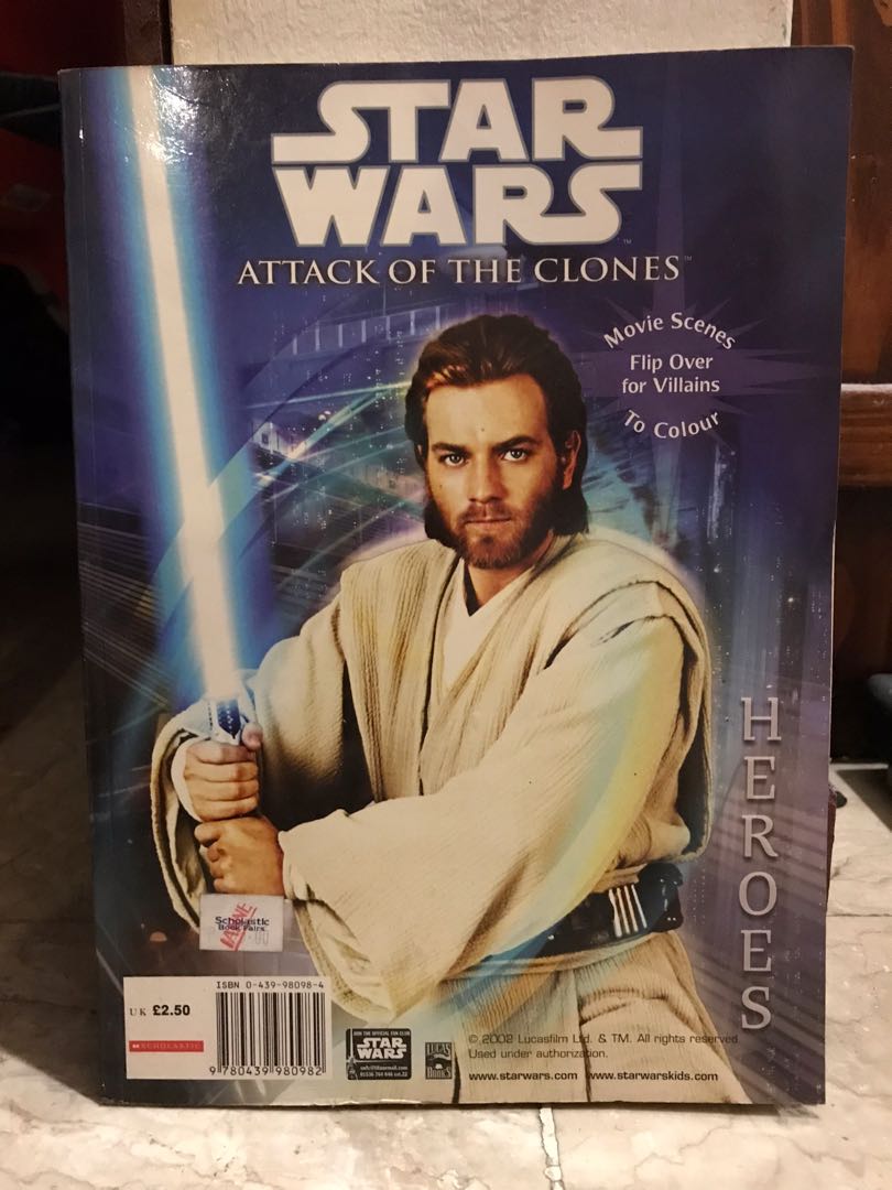 Star Wars Movie Scenes to Color, Heroes and Villains of Attack of the ...