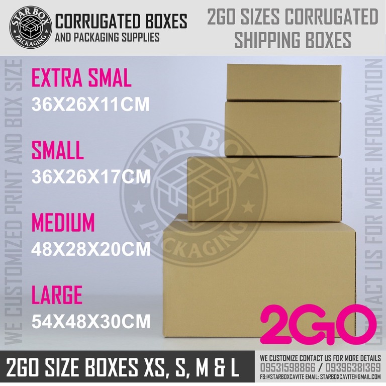 Starbox TWO GO Express Size Corrugated Boxes Shipping Box Packaging Box ...