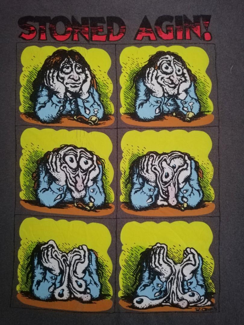 STONED AGIN! BY ROBERT CRUMB T-shirt, Men's Fashion, Tops & Sets ...