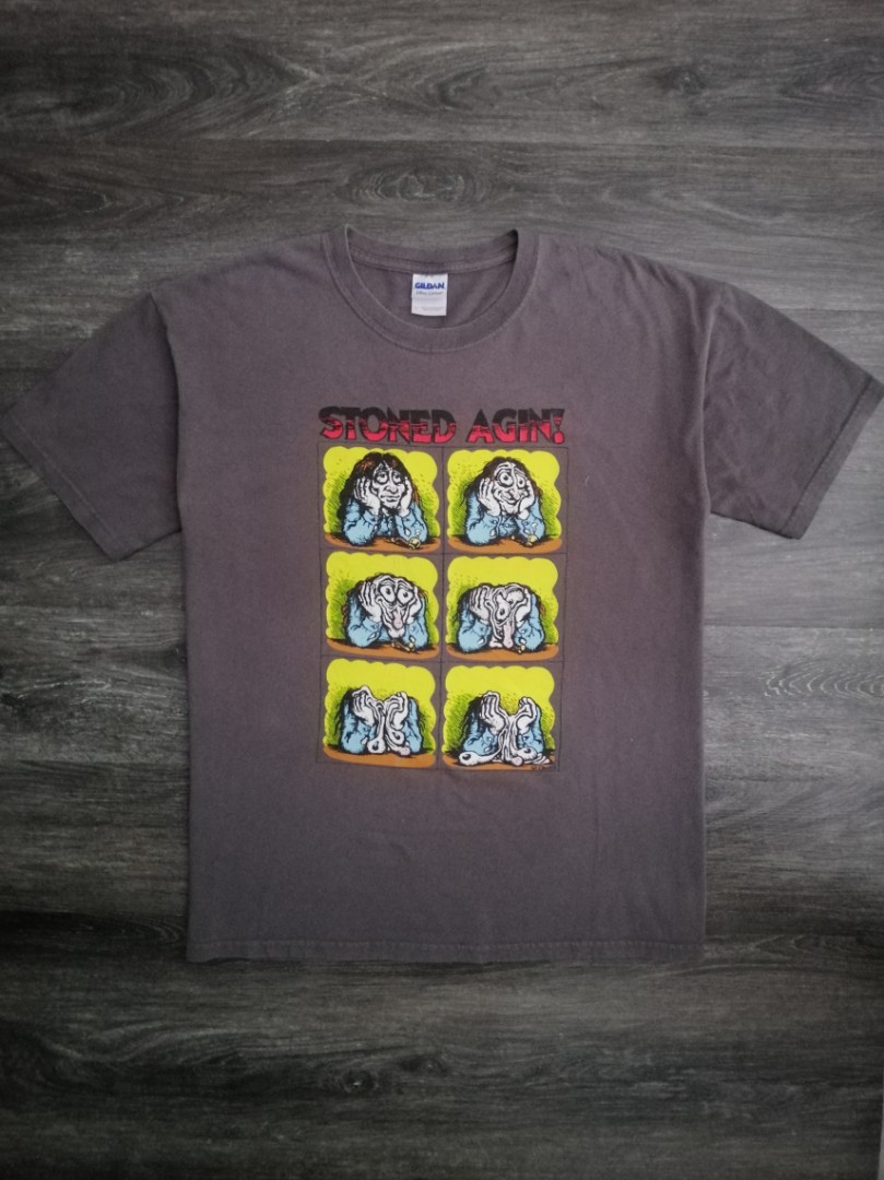 STONED AGIN! BY ROBERT CRUMB T-shirt, Men's Fashion, Tops & Sets ...